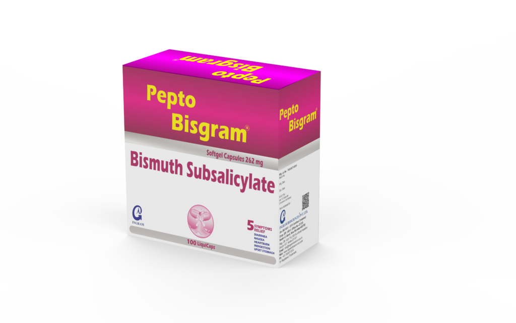 Pepto Bisgram 262 mg Softgel – Bismuth Subsalicylate | Uses, Side ...